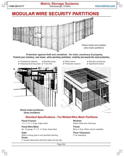 Modular Wire Security Partitions Metric Storage Systems