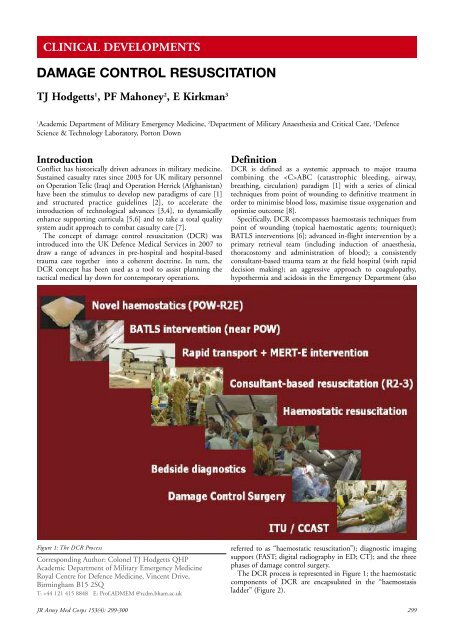 DAMAGE CONTROL RESUSCITATION