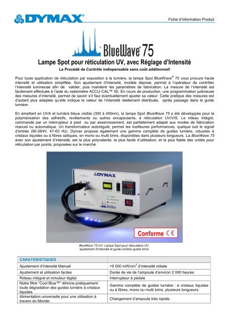 DYMAX BlueWave 75 UV Curing Spot Lamp with Intensity ...