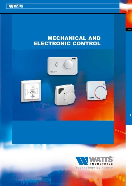 MECHANICAL AND ELECTRONIC CONTROL - Watts Industries
