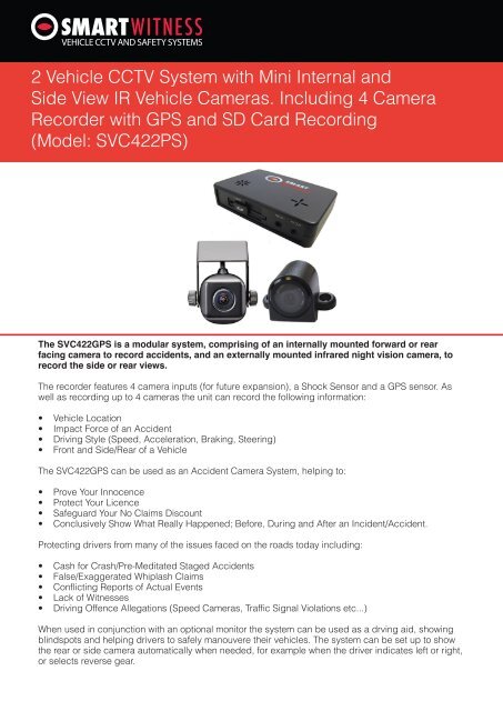 2 Vehicle CCTV System with Mini Internal and Side View ... - Y3k.com