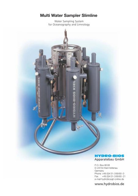 Multi Water Sampler Slimline - HYDRO-BIOS Apparatebau GmbH