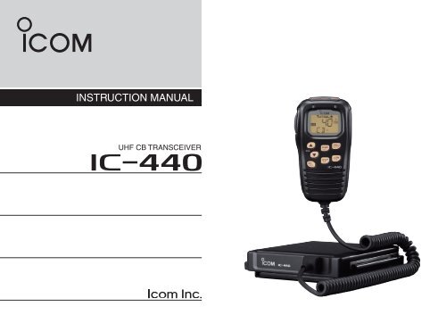IC-440 Instruction manual - Icom Australia