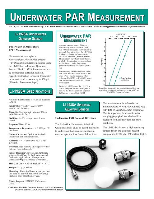 LI-193SA Spherical Quantum Sensor Brochure - LI-COR Biosciences