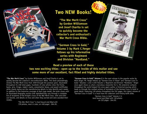 Two NEW Books! “The War Merit Cross” - R. James Bender Publishing