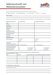 Selbstauskunft Formular