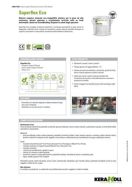 superflex eco - Kerakoll - Kerakoll S.p.A.