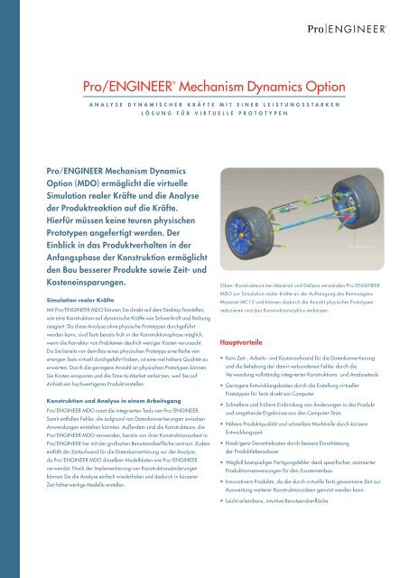 Pro/ENGINEER® Mechanism Dynamics Option - Inneo