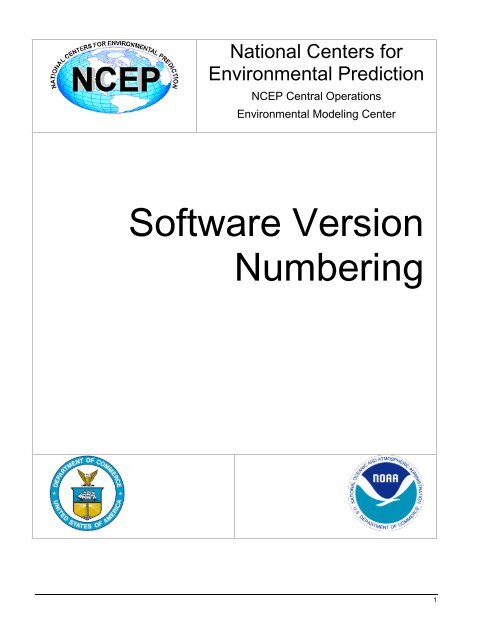 standards document - NCEP Central Operations - NOAA
