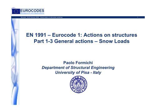 EN 1991 – Eurocode 1: Actions on structures Part 1-3 ... - Eurocodes
