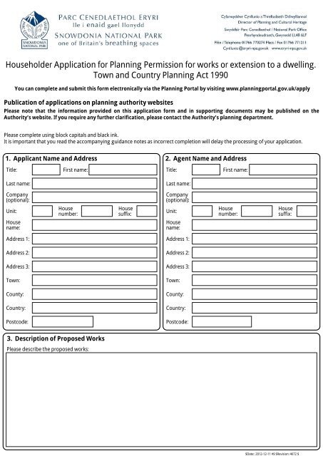 Householder Application for Planning Permission ... - Planning Portal