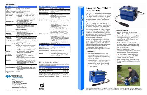 2150 AV Flow Module - Isco