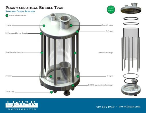 Hygienic Bubble Trap Meets Pharmaceutical Needs - L.J. Star, Inc.