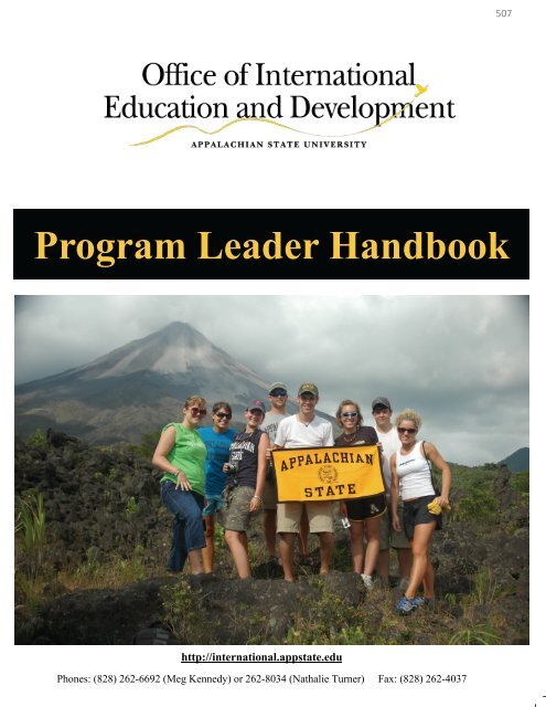 Program Leader Handbook - International Education and ...