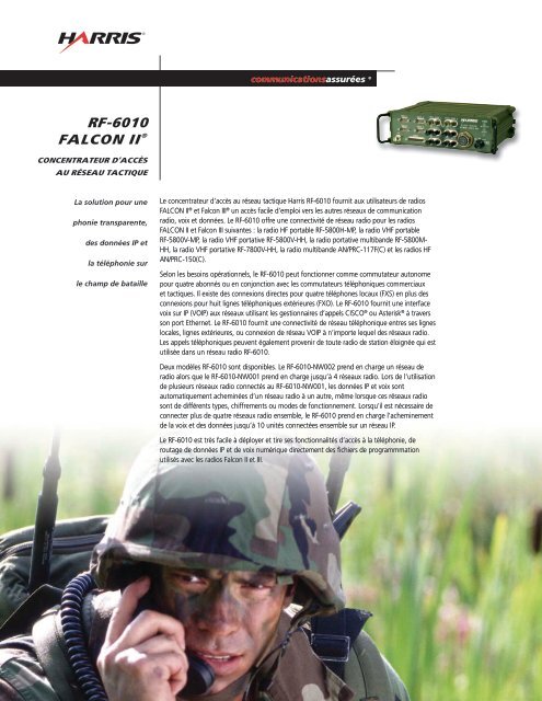 rf-6010 falcon ii - Harris RF Communications - Harris Corporation