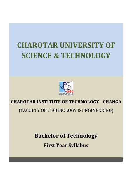 First Year Engineering Syllabus - Charusat