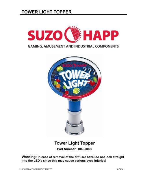 TOWER LIGHT TOPPER Tower Light Topper - Suzo-Happ
