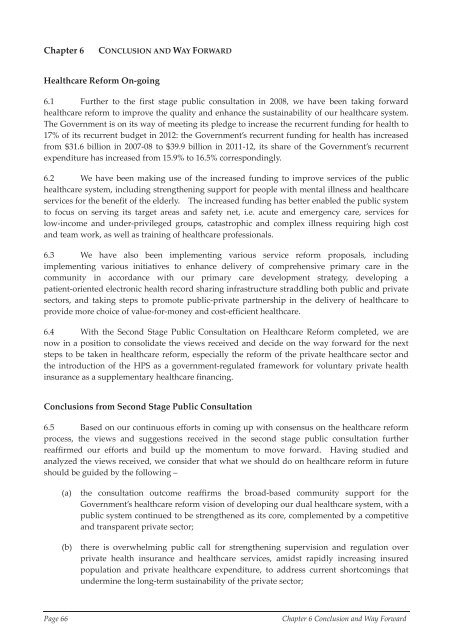 Chapter 6 Conclusion and Way Forward - Second Stage Public ...