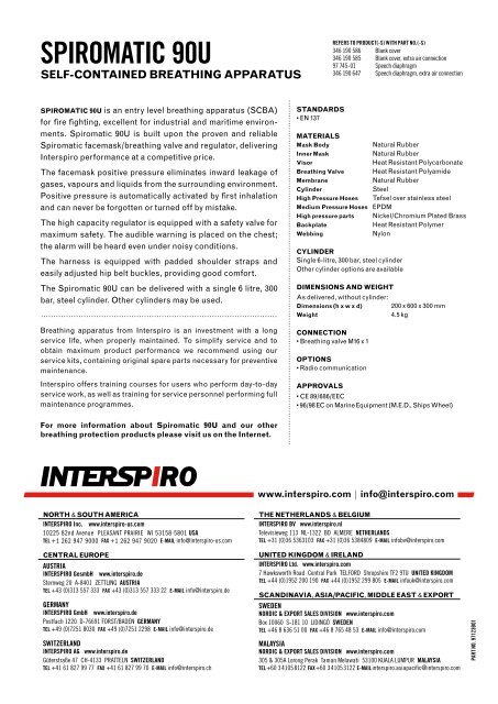 SPIROMATIC 90U SELF-CONTA