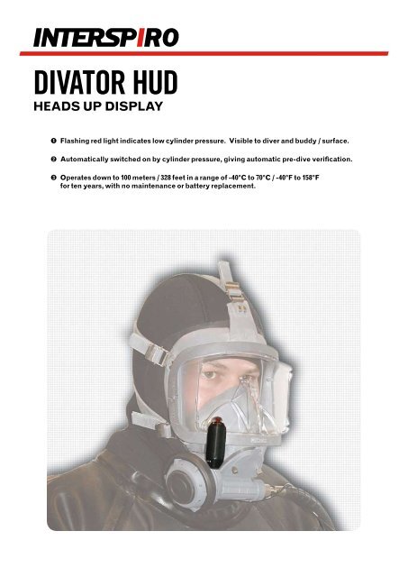 divator hud heads up display - Interspiro