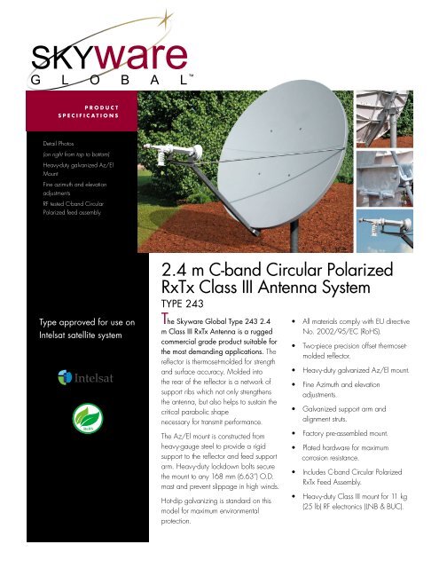 2.4 m C-band Circular Polarized RxTx Class III Antenna ... - Level 421