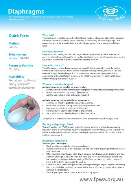 Diaphragm Pregnancy Prevention