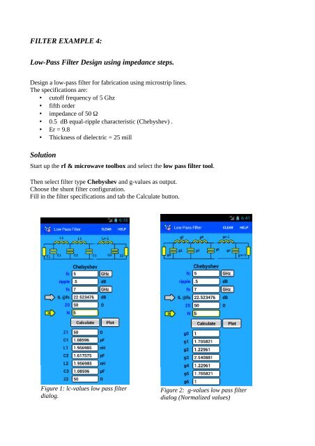 EXAMPLE 4: Low-Pass Filter Design using ... - Android-design.nl