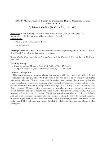ECE 8771, Information Theory & Coding for Digital Communications ...