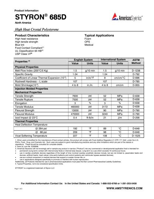 styronÂ® 685d - Promaplast