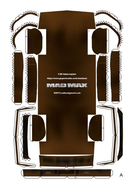 Mad Max Interceptor papercraft - Paper Inside