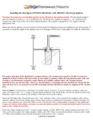 Instructions - Installing the Hot-Spark Ignition in Mallory Centrifugal ...
