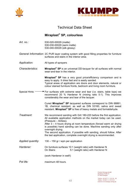 Technical Data Sheet - master profil