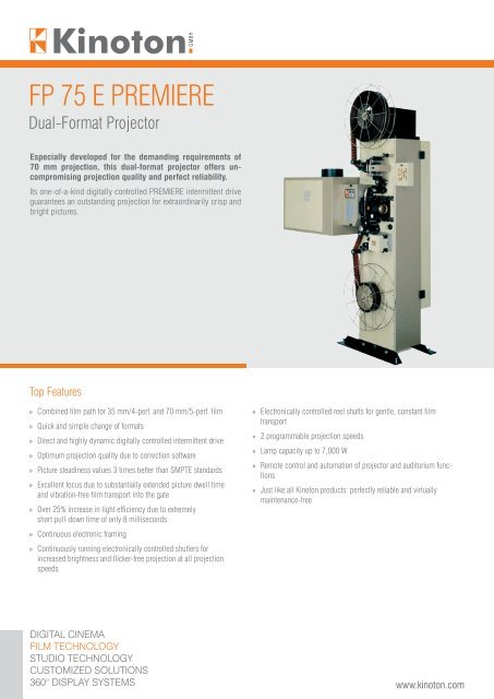 FP 75 E PREMIERE - Kinoton
