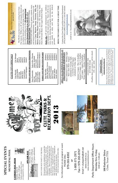 summer fun brochure - City Of Clute, Texas