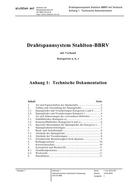 Drahtspannsystem Stahlton-BBRV - bei Stahlton Bautechnik