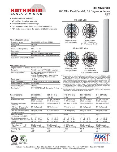 800 10766V01 - Kathrein Scala Division
