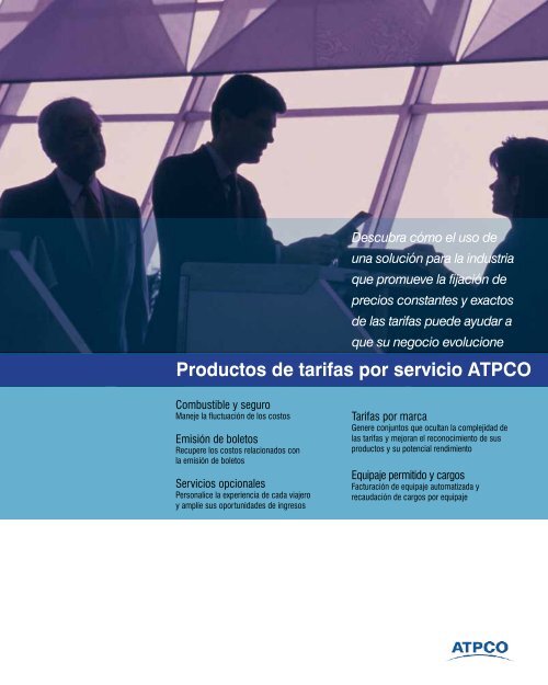 Productos de tarifas por servicio ATPCO