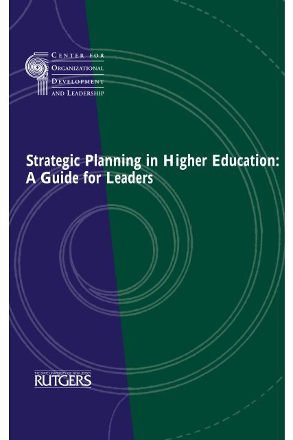 Strategic Planning in Higher Education: A Guide for Leaders