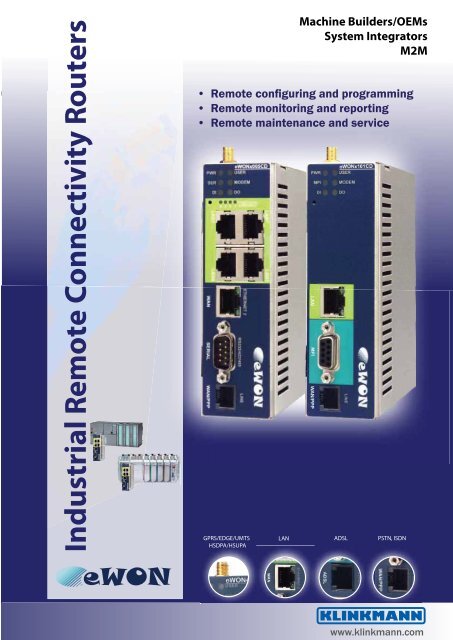 Machine Builders/OEMs System Integrators M2M - Klinkmann.