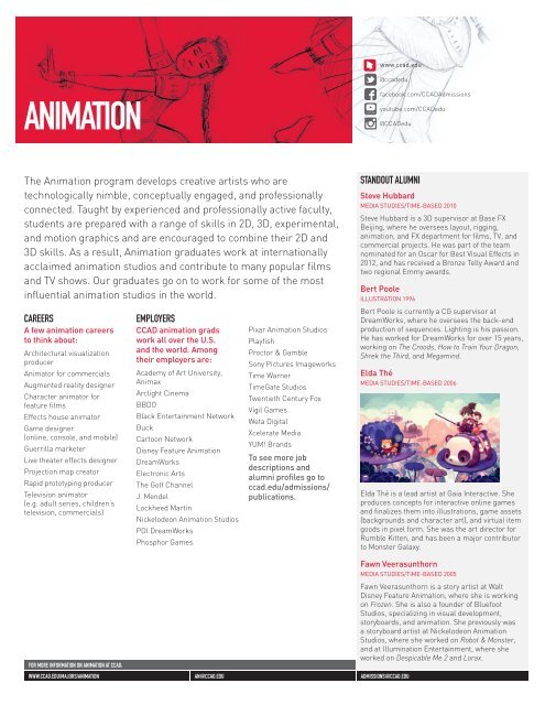 ANIMATION - Columbus College of Art and Design