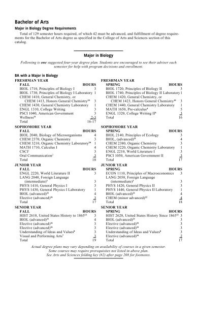 BA with a Major in Biology (.pdf)