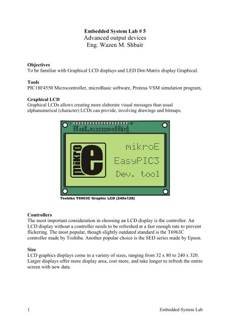 Lab5-Advanced Output Devices