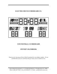 ELECTRO-MECH SCOREBOARD CO. MP-320 ... - Scoreboards