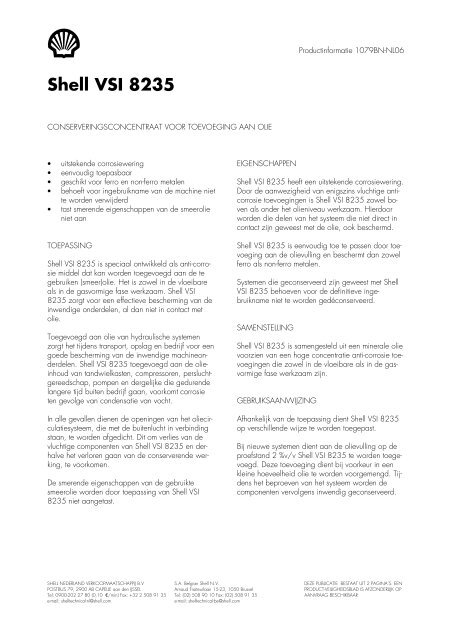 Shell VSI 8235 - Vlamings Olie, Steenbergen