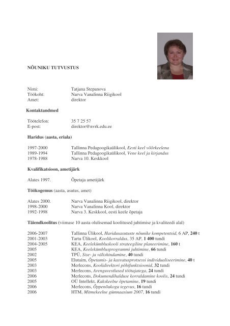 Tatjana Stepanova Tatjana Stepanova