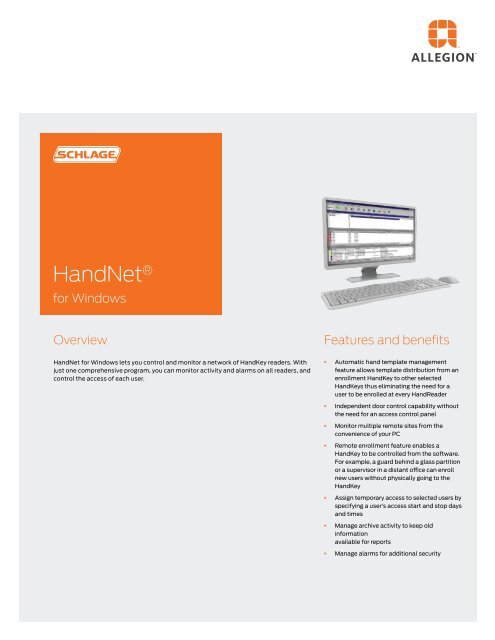 HandNet for Windows - Ingersoll Rand Security Technologies