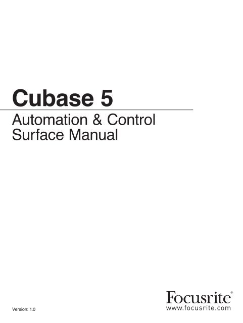Control Surface Setup - Focusrite
