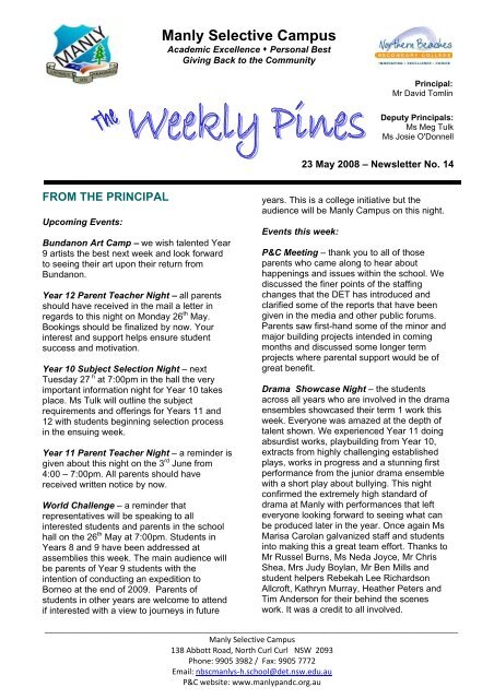 L - Manly Selective Campus