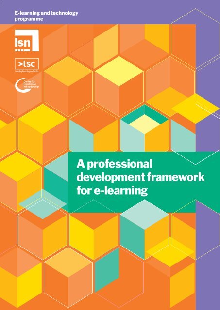 A professional development framework for e-learning - Niace