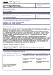 Annexe 1 â Fiche de poste vierge